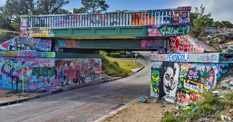 kaleidoscopic graffiti bridge florida ftr