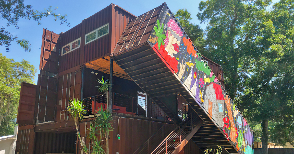 shipping container airbnb florida ftr