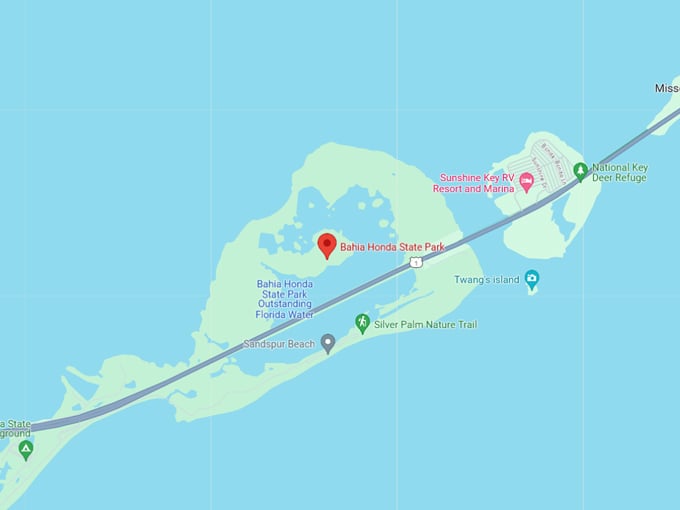 Bahia Honda State Park 10 map