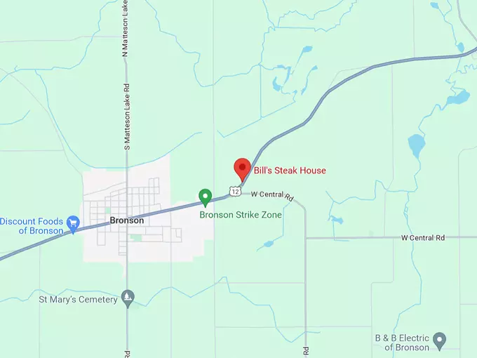 Bill’s Steak House 10 Map