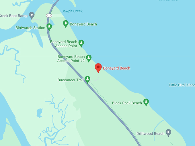 Boneyard Beach 10 Map