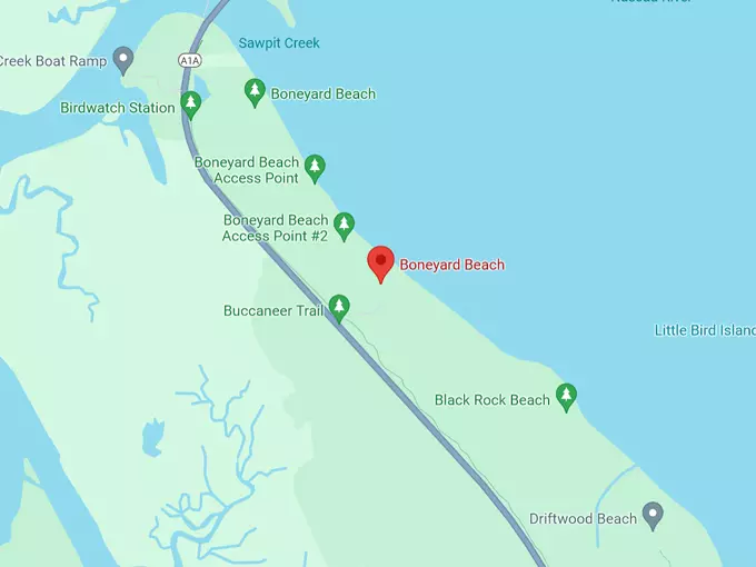 Boneyard Beach 10 Map