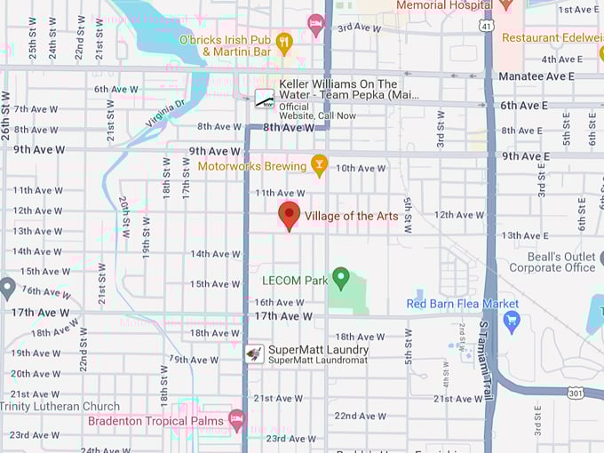 Bradenton Village of the Arts 10 map