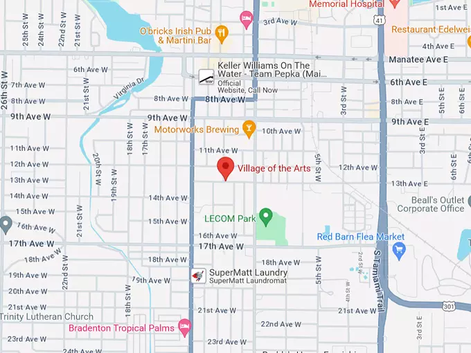 Bradenton Village of the Arts 10 map