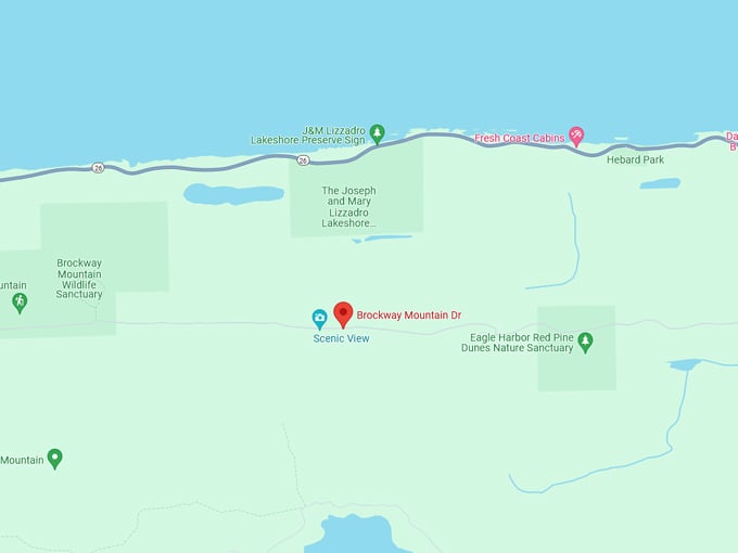 Brockway Mountain Drive 10 map