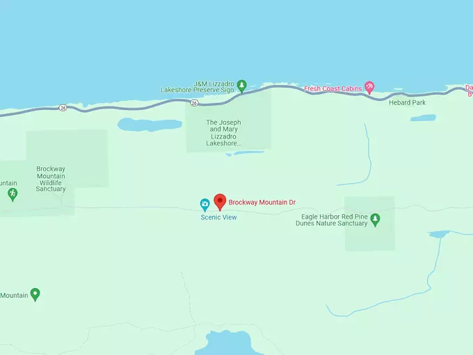 Brockway Mountain Drive 10 map