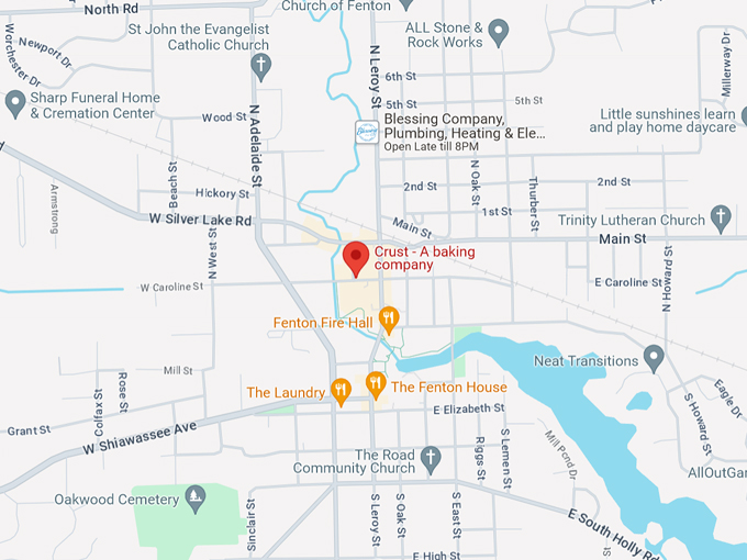 Crust - a baking company 10 Map