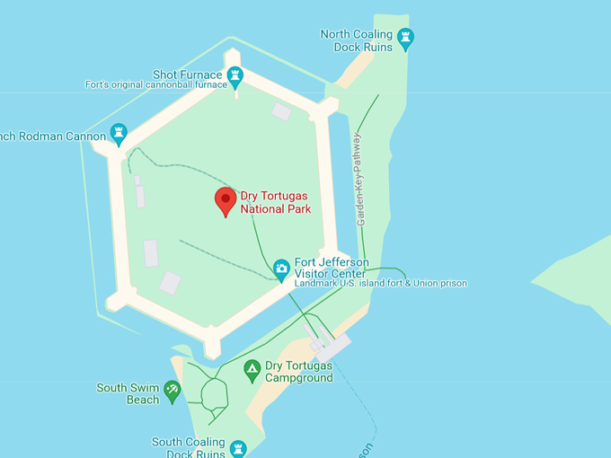 dry tortugas national park 10 map