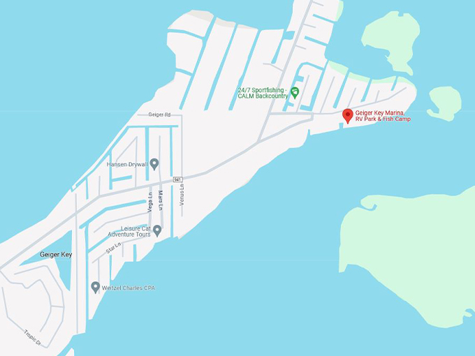 geiger key marina fish camp restaurant 10 map
