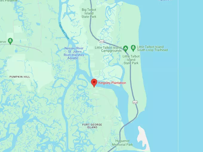 Kingsley Plantation 10 map