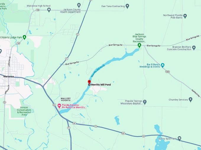 Merritts Mill Pond 10 map