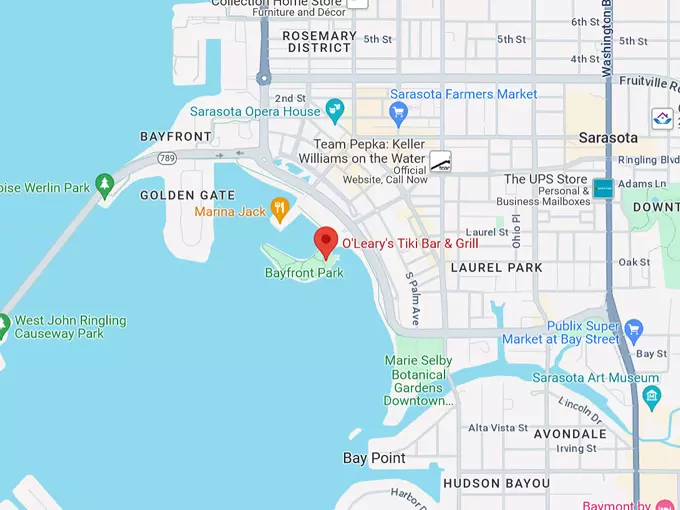 O'Leary's Tiki Bar & Grill 10 Map