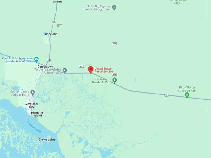 Ochopee Post Office 10 map
