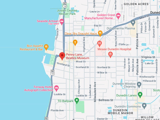 penny lane beatles museum 10 map