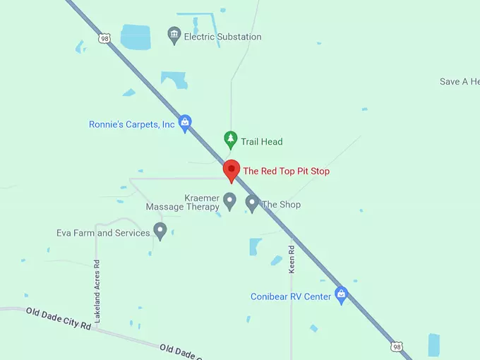 red top pit stop 10 map