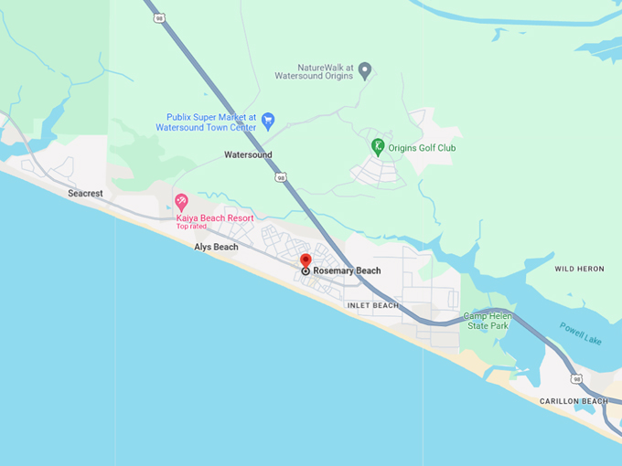 Rosemary Beach 10 map