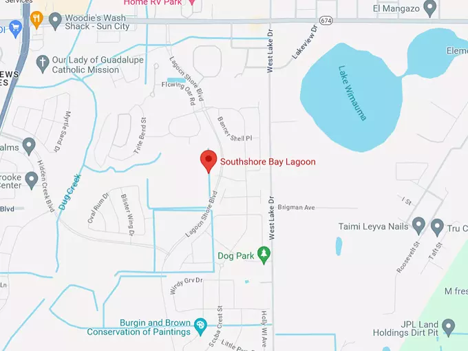 Southshore Bay Lagoon 10 map