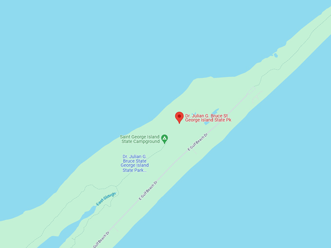 st. george island state park 10 map