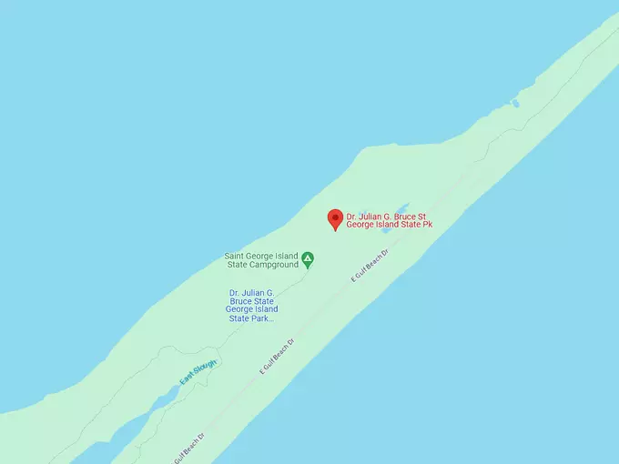 st. george island state park 10 map