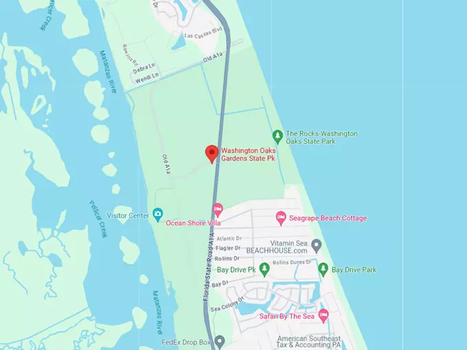 washington oaks gardens state park 10 map