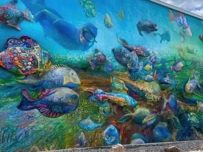 3D Fish Mural 3