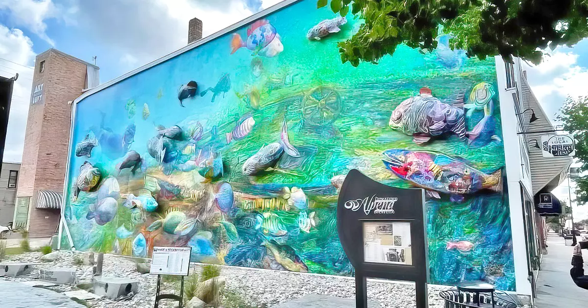 3d fish mural michigan ftr