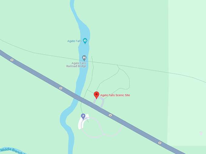 Agate Falls 10 map