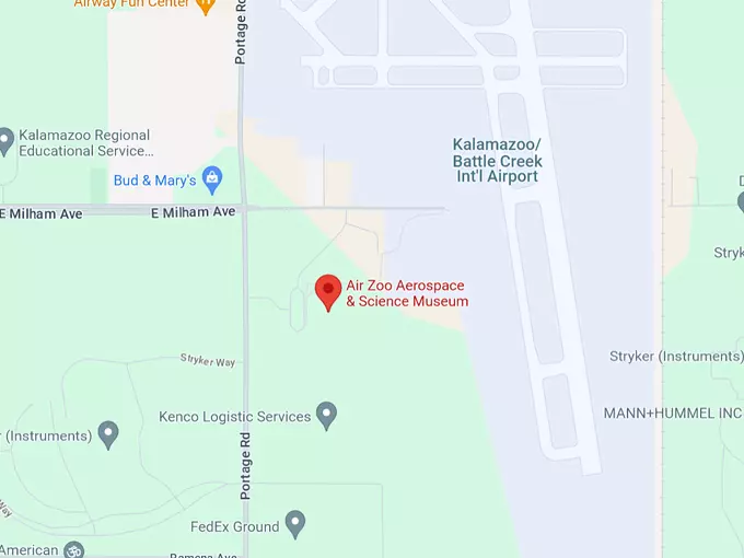Air Zoo Aerospace & Science Museum 10 Map