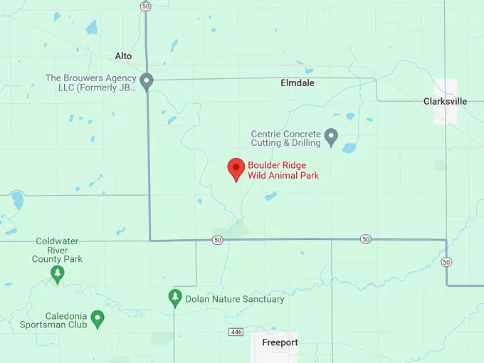 Boulder Ridge Wild Animal Park 10 Map