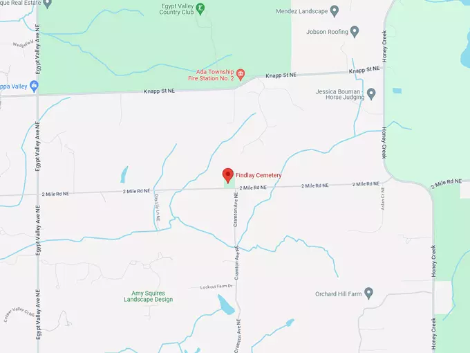 Findlay Cemetery 10 map