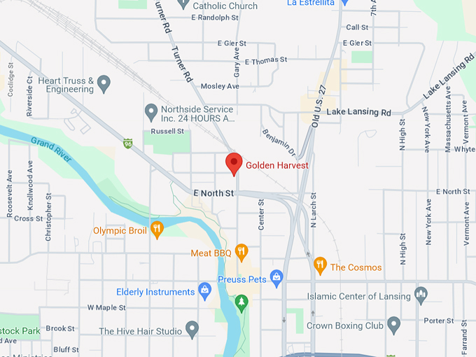 Golden Harvest Restaurant 10 Map
