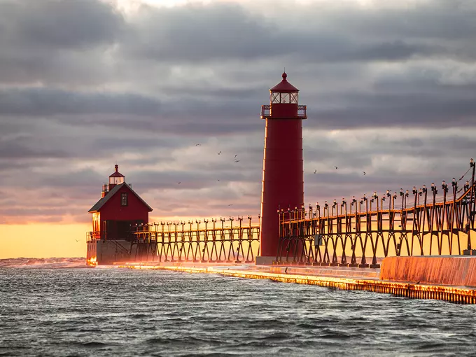 Grand Haven South Pierhead Inner and Outer Lighthouses 5