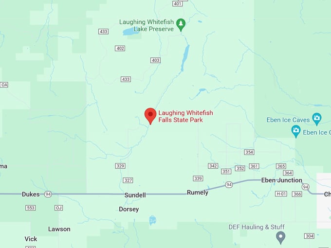 Laughing Whitefish Falls 10 Map
