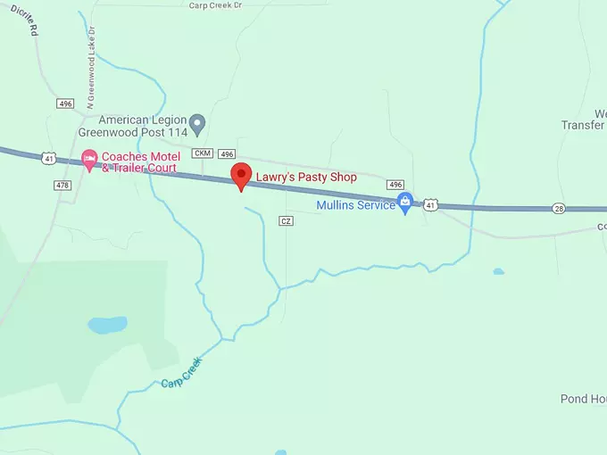 lawrys pasty shop 10 map