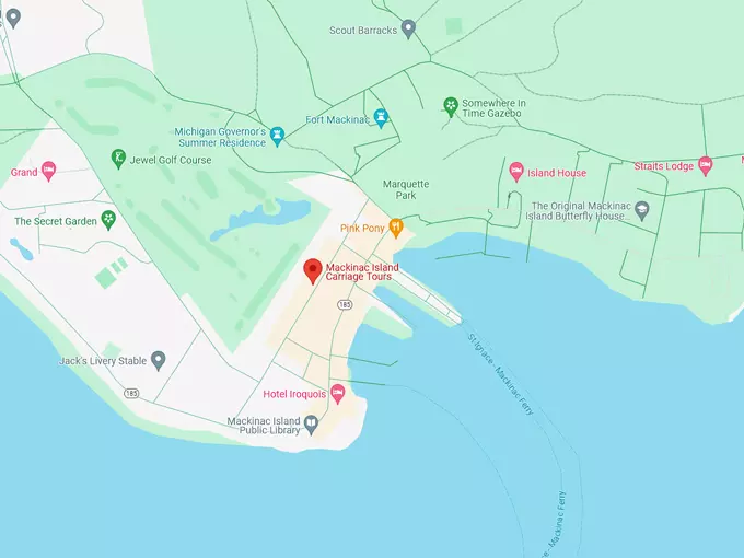 Mackinac Island Carriage Tours 10 map