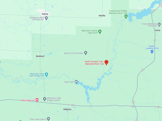 Manistee River 10 map
