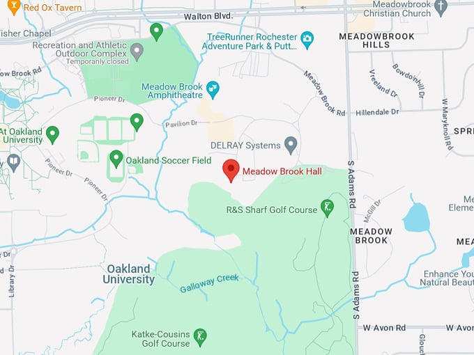 Meadow Brook Hall 10 Map
