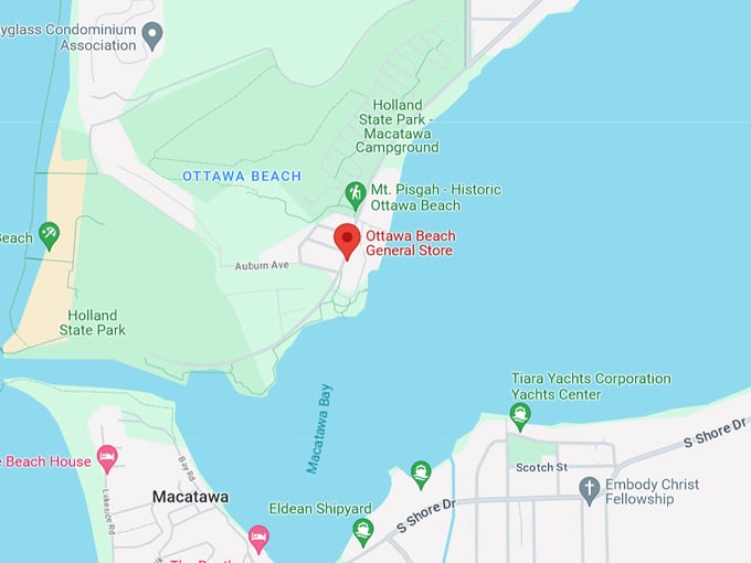 Ottawa Beach General Store 10 Map
