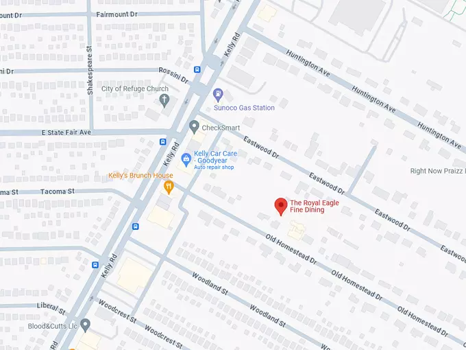 Royal Eagle Fine Dining 10 map