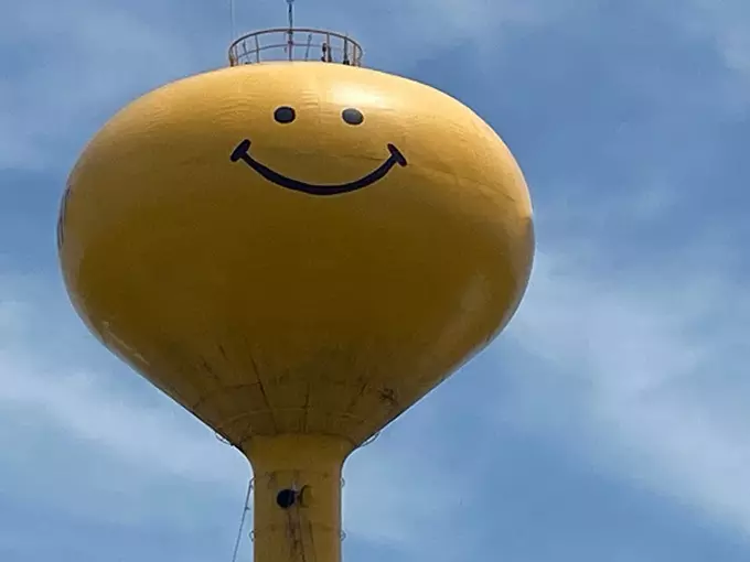smiley face water tower 7