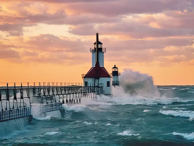 St. Joseph North Pier Inner and Outer Lights 1