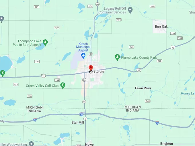 Sturgis 10 map