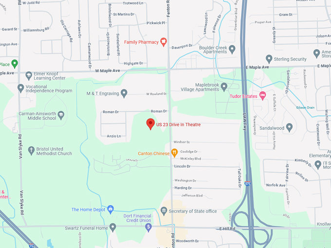 US 23 Drive-In Theater 10 map