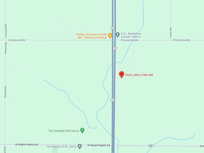 Uncle John's Cider Mill 10 map