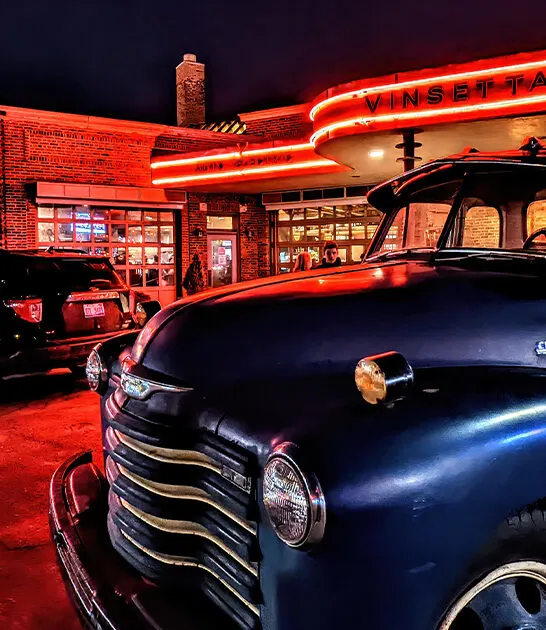 garage themed restaurant michigan ftr