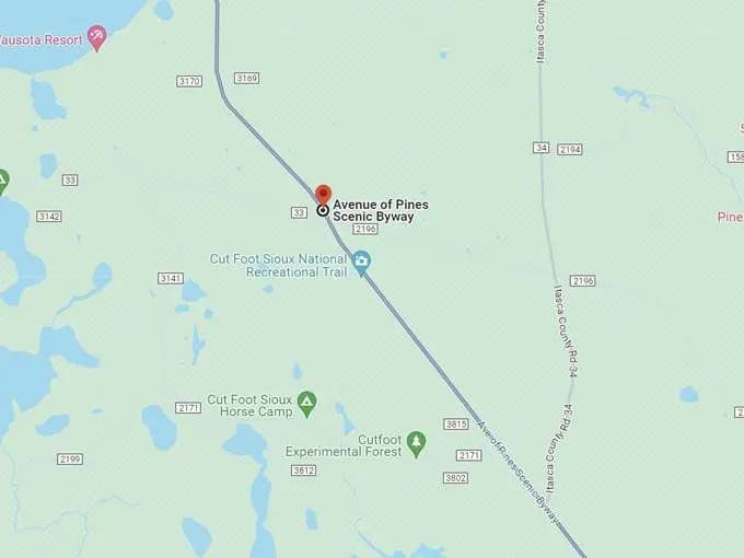 avenue of pines scenic byway 10 map
