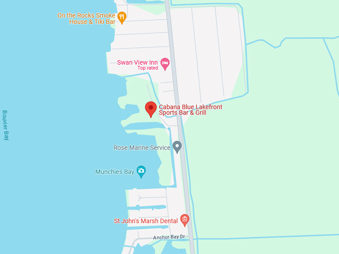 Cabana Blue Lakefront Sports Bar & Grill 10 Map