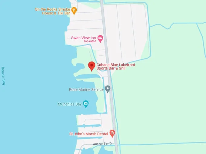 Cabana Blue Lakefront Sports Bar & Grill 10 Map