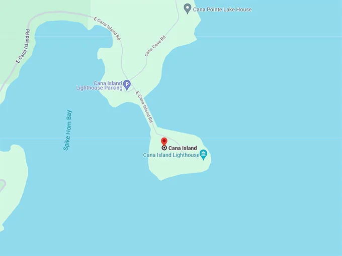 Cana Island 10 Map