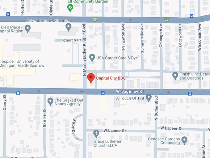 Capital City BBQ 10 Map